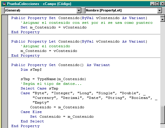 Objetos en Visual Basic -Las colecciones
