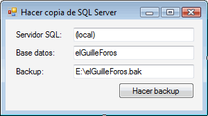 ADO.NET: Hacer copia de seguridad de bases de datos de SQL Server con ...